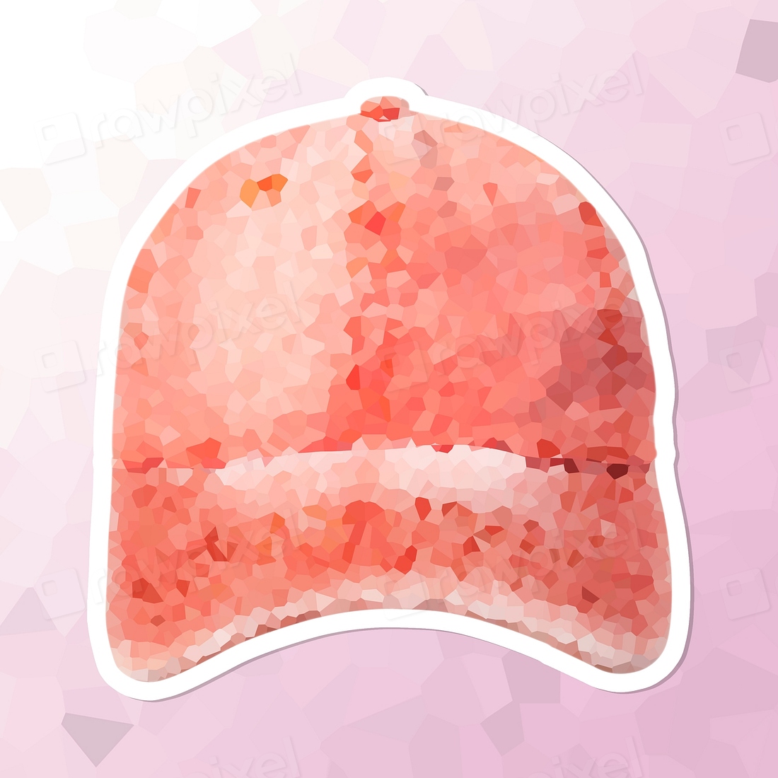 Crystallized style red cap illustration | Premium PSD - rawpixel