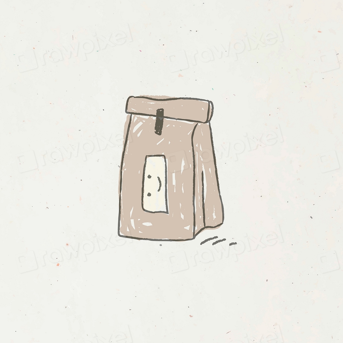 Cute paper bag doodle design | Premium Vector - rawpixel