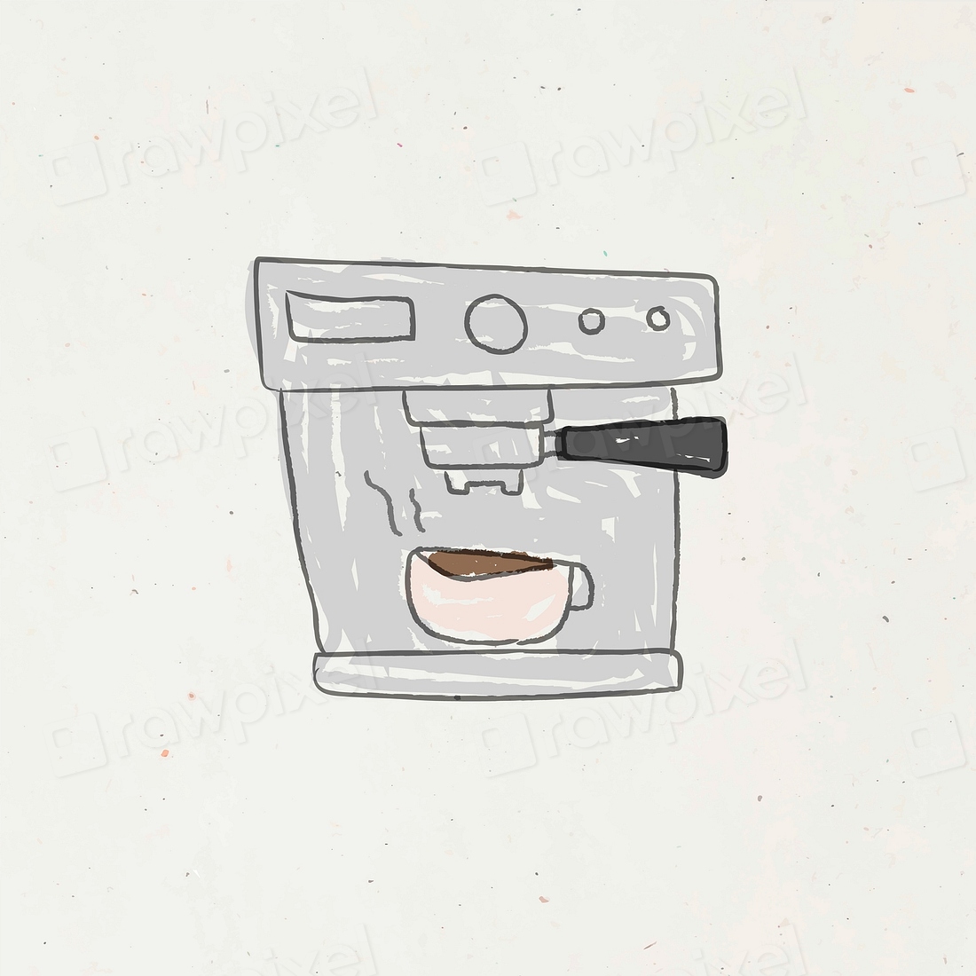 Doodle style coffee machine vector | Premium Vector - rawpixel