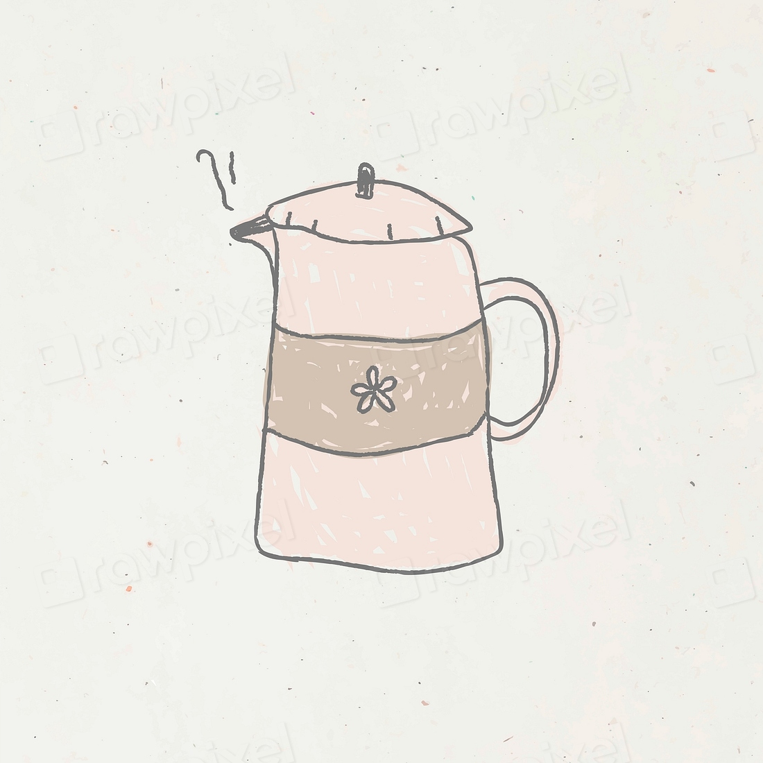 Cute kettle doodle style vector | Premium Vector - rawpixel