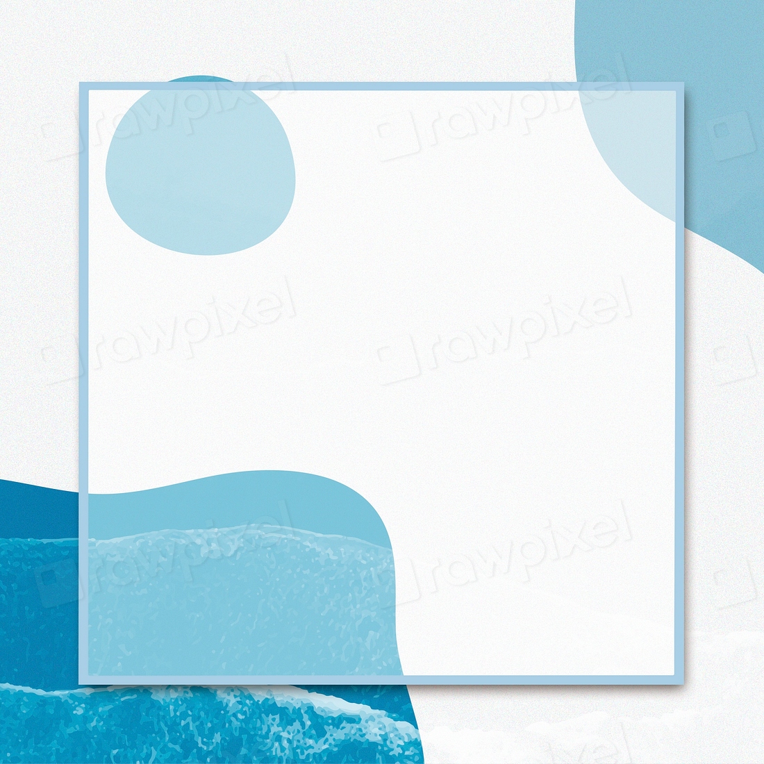Abstract blue blank psd frame | Premium PSD - rawpixel