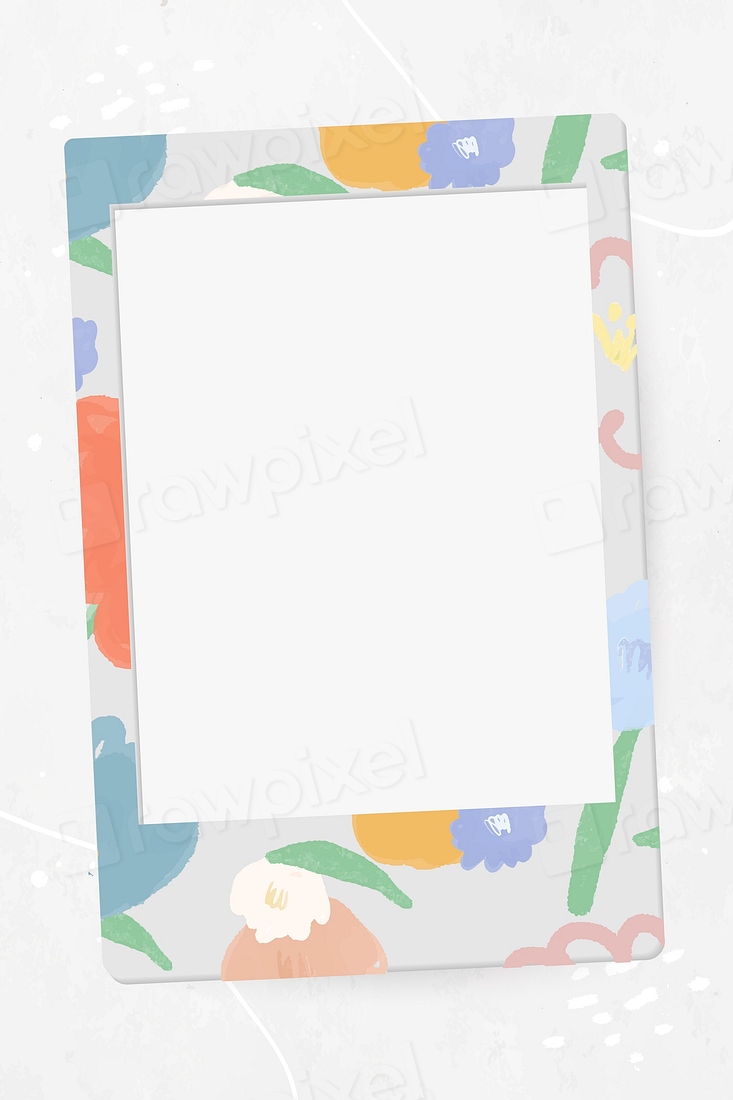 Flower decorated instant camera frame | Free Photo - rawpixel