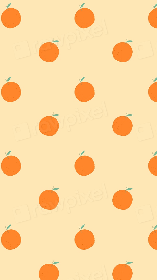 Psd hand drawn orange pattern | Premium PSD - rawpixel