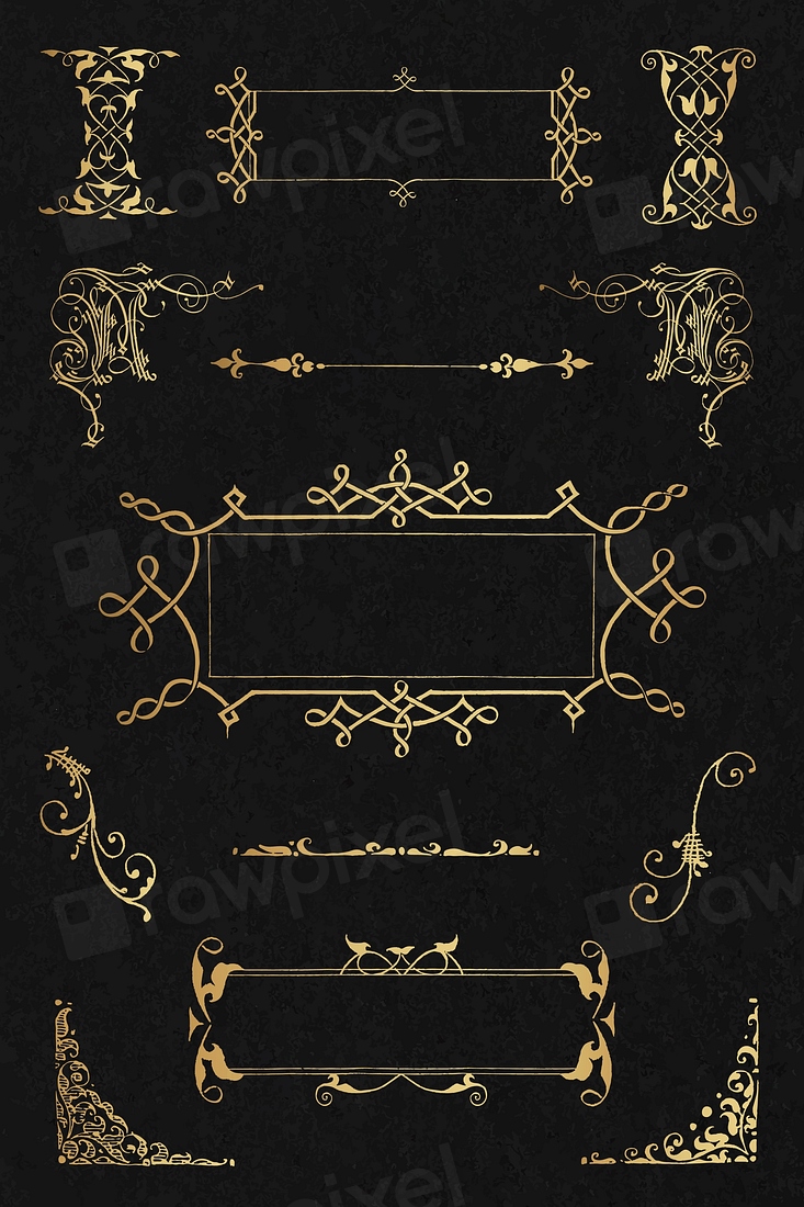 Vintage Victorian frame border vector | Premium Vector - rawpixel