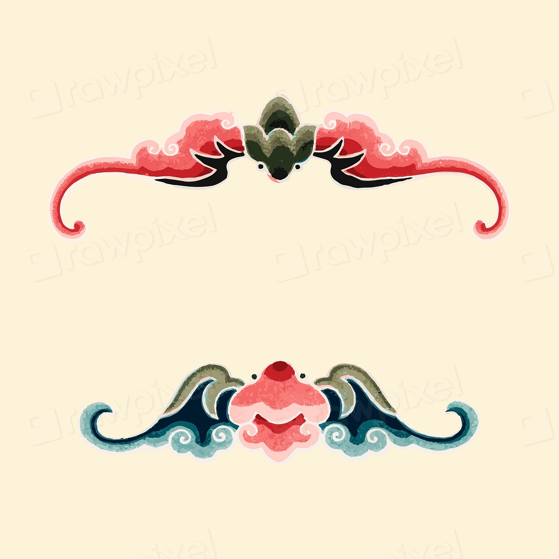 Banner vector traditional Chinese art | Premium Vector - rawpixel