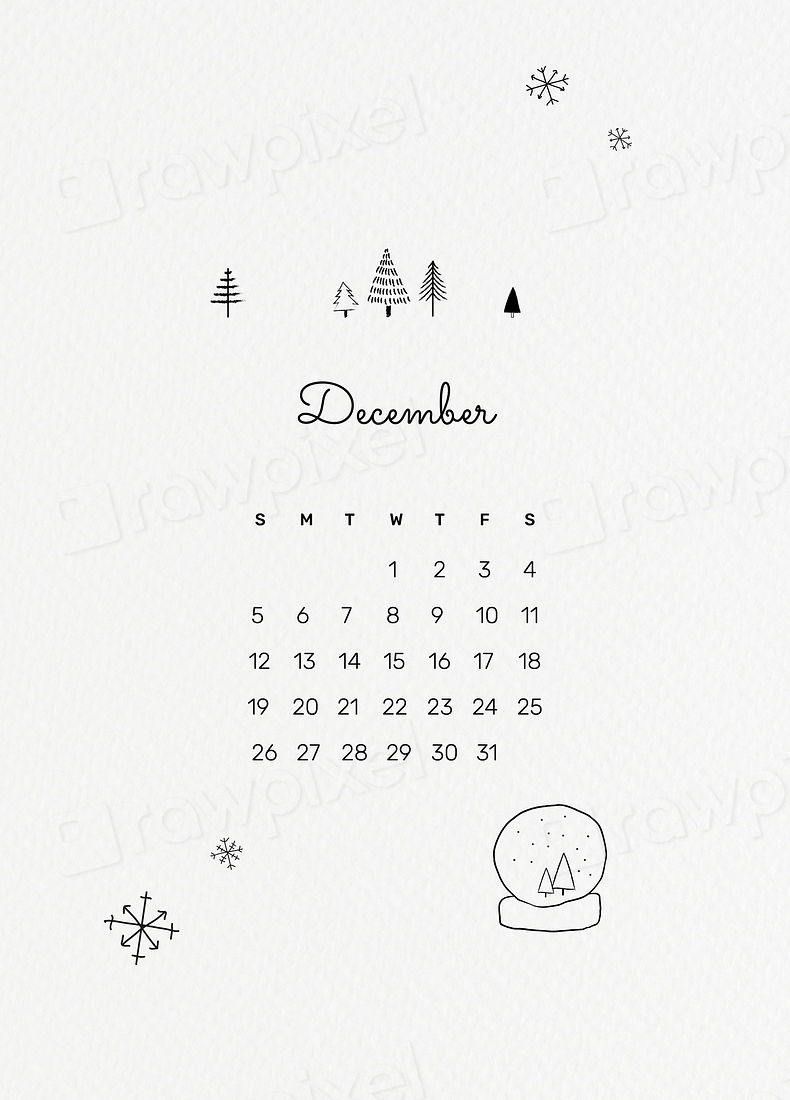 December 2021 printable template vector | Premium Vector - rawpixel