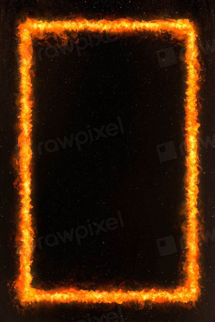 Orange rectangle fire frame psd | Premium PSD - rawpixel