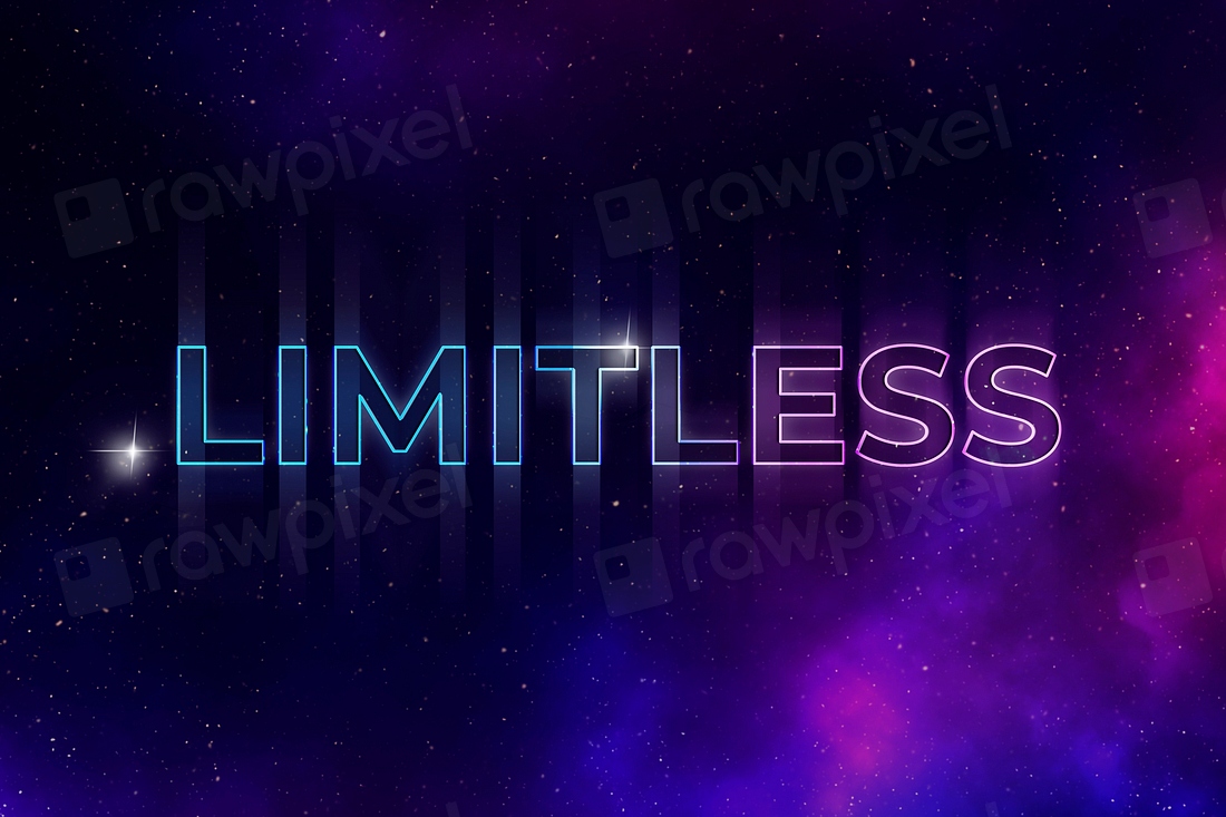 Limitless spectrum style typography galaxy | Premium Photo - rawpixel