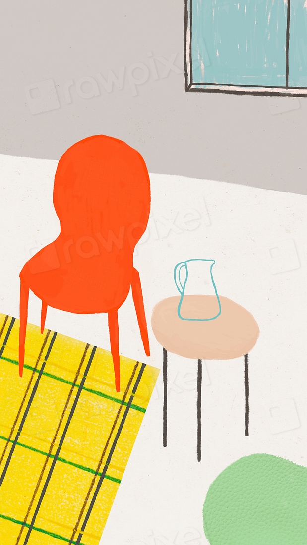 Funky interior mobile wallpaper vector | Premium Vector Illustration ...