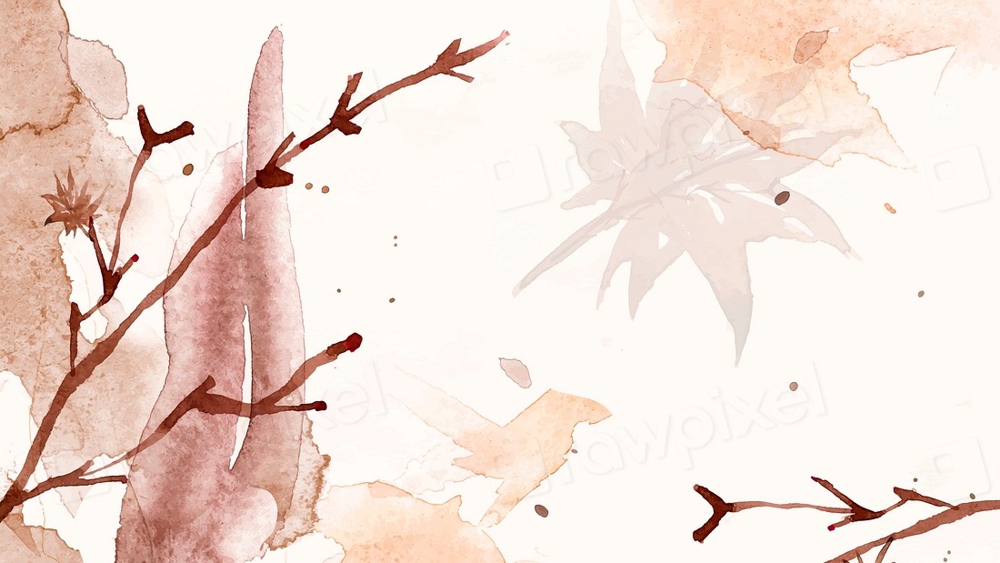 Autumn floral watercolor background vector | Premium Vector - rawpixel