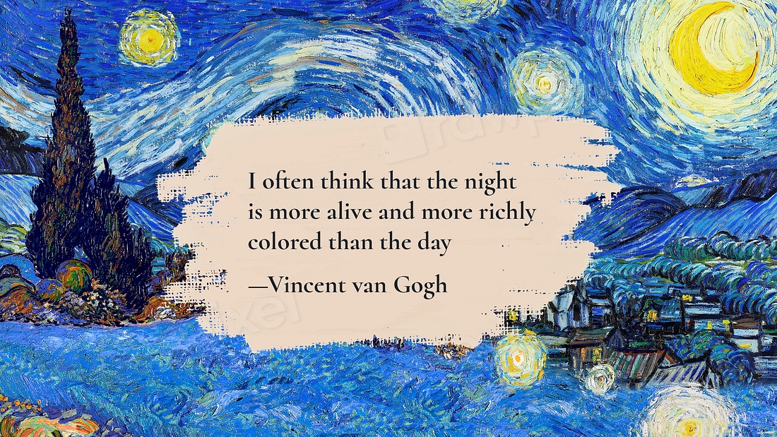 Van Gogh PowerPoint presentation template, | Premium PSD Template ...