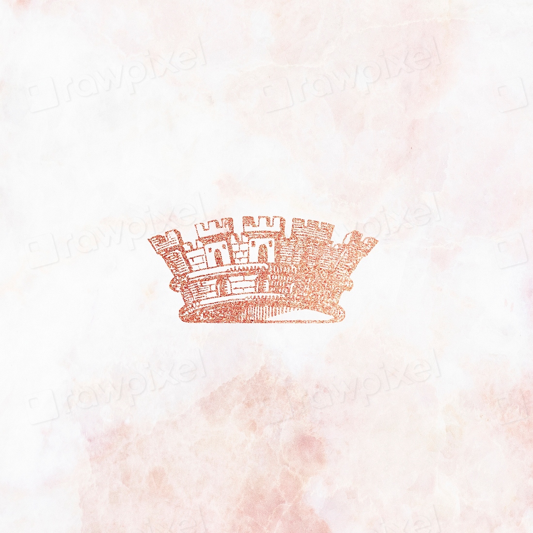 Vintage pink princess crown illustration | Premium PSD - rawpixel