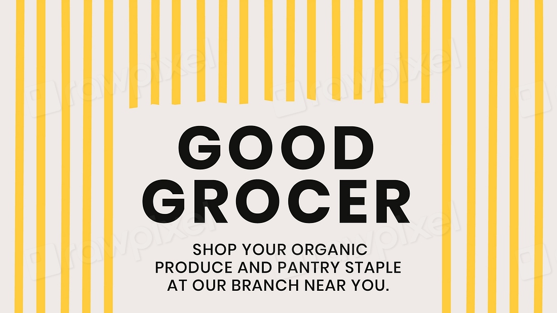 Good grocer food template vector | Free Vector Template - rawpixel