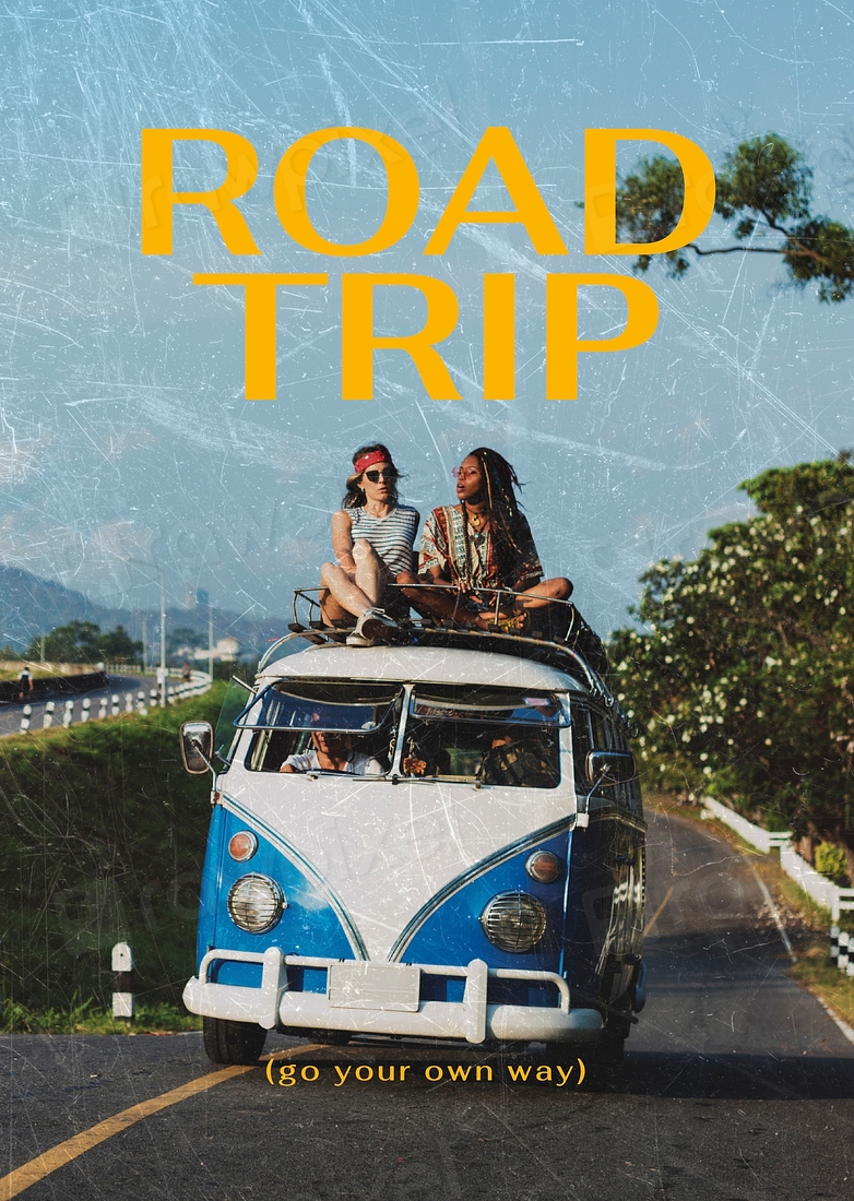 Road trip poster template, travel | Premium Vector Template - rawpixel