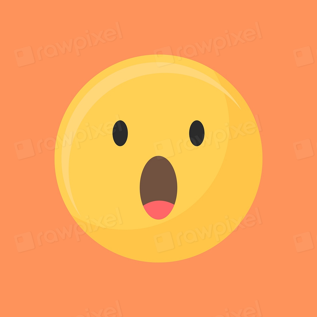 Wow face emoticon symbol vector | Premium PSD - rawpixel