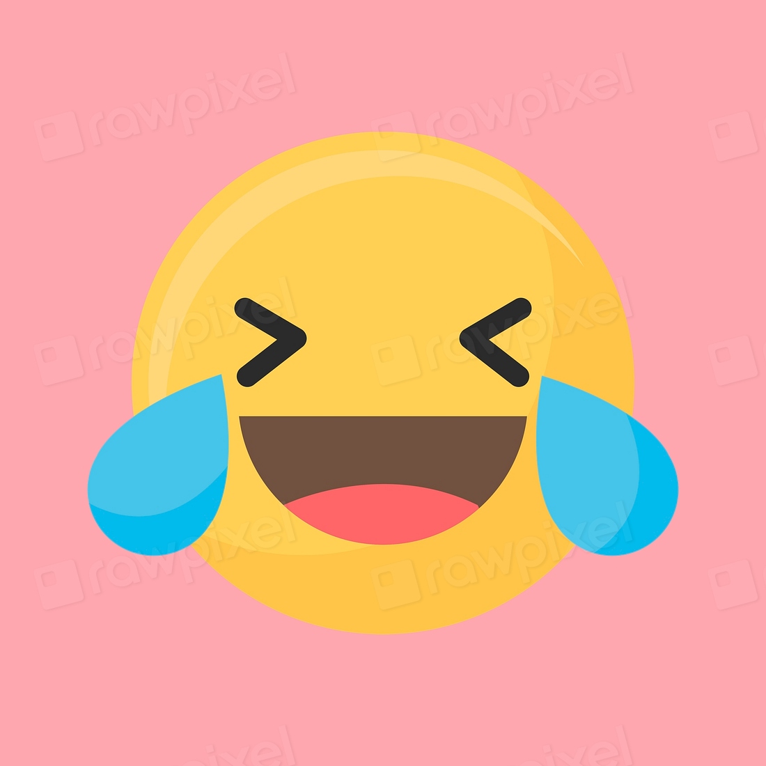 Laughing face emoticon symbol illustration | Premium PSD - rawpixel