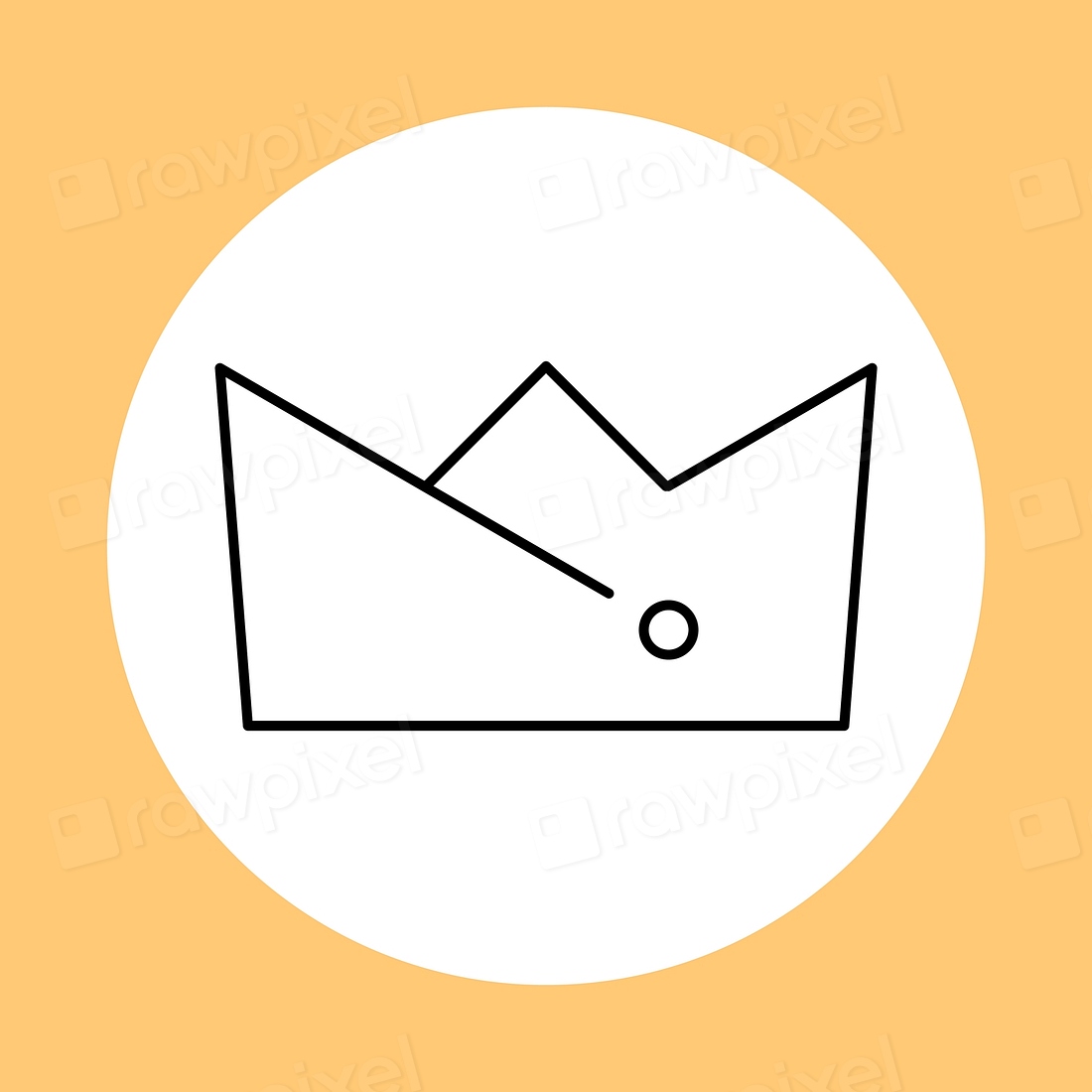 Minimal crown logo design vector | Free Vector - rawpixel