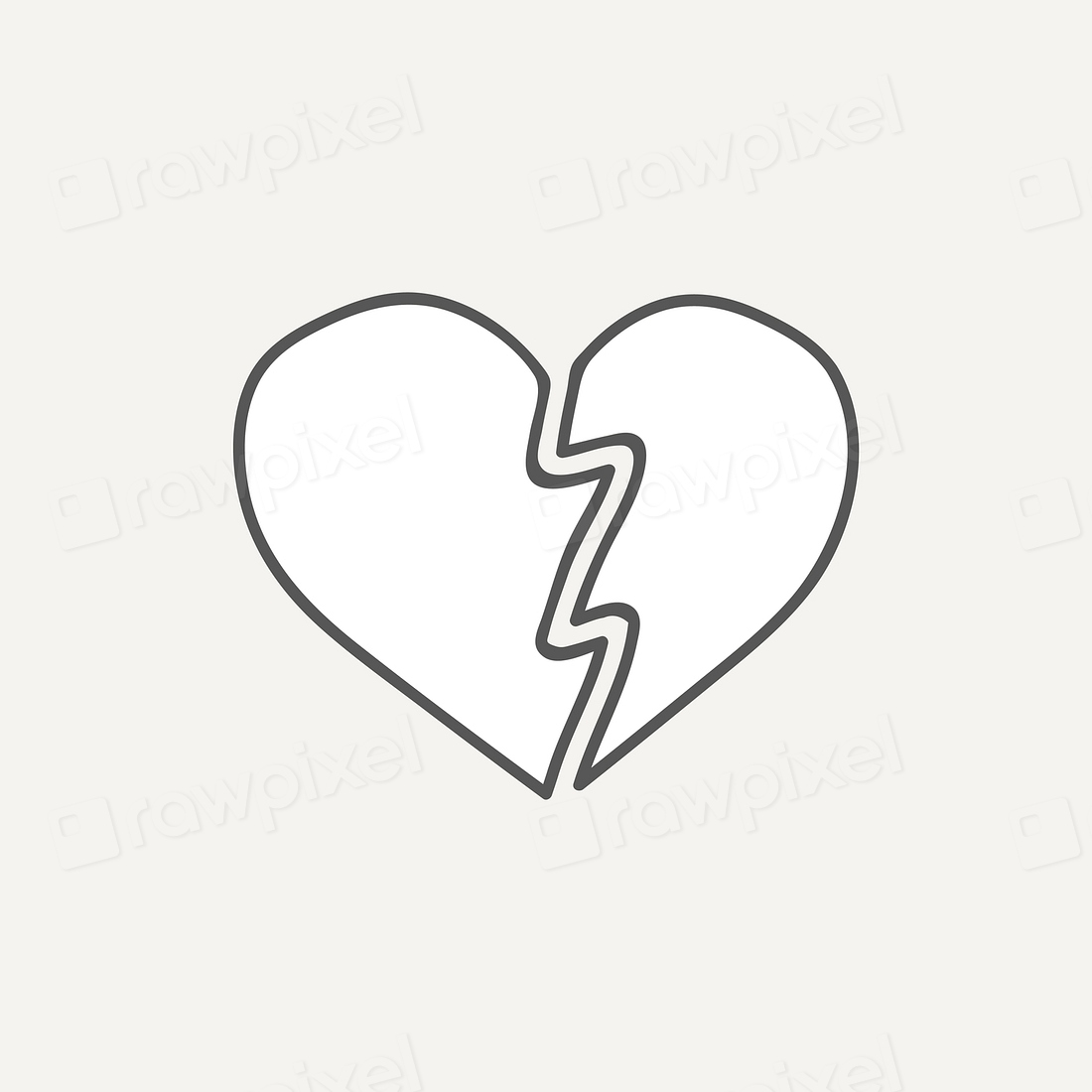 Broken heart design icon vector | Premium Vector - rawpixel
