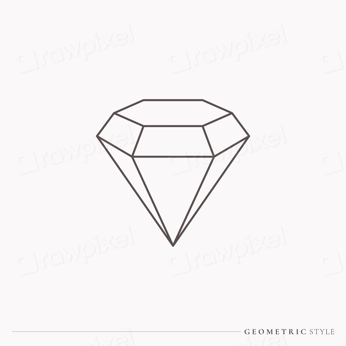 Linear geometric diamond design vector | Premium Vector - rawpixel