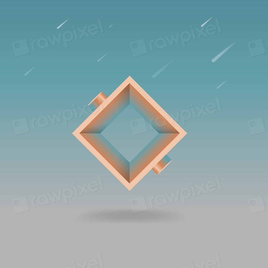 Abstract geometric rhombus shape vector | Premium Vector - rawpixel