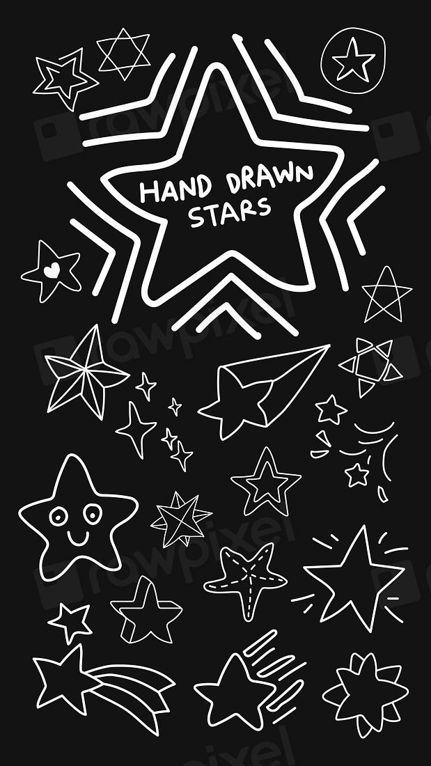 Hand drawn white star vectors | Premium Vector - rawpixel