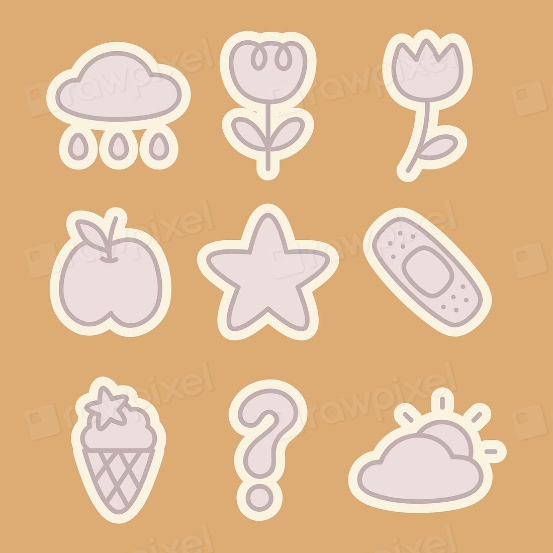 Cute Planner Sticker Vector Collection | Premium Vector - Rawpixel