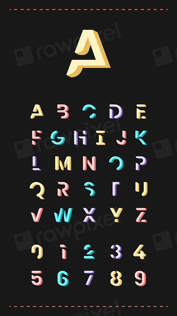 English alphabet shiny typography vector | Premium Vector - rawpixel