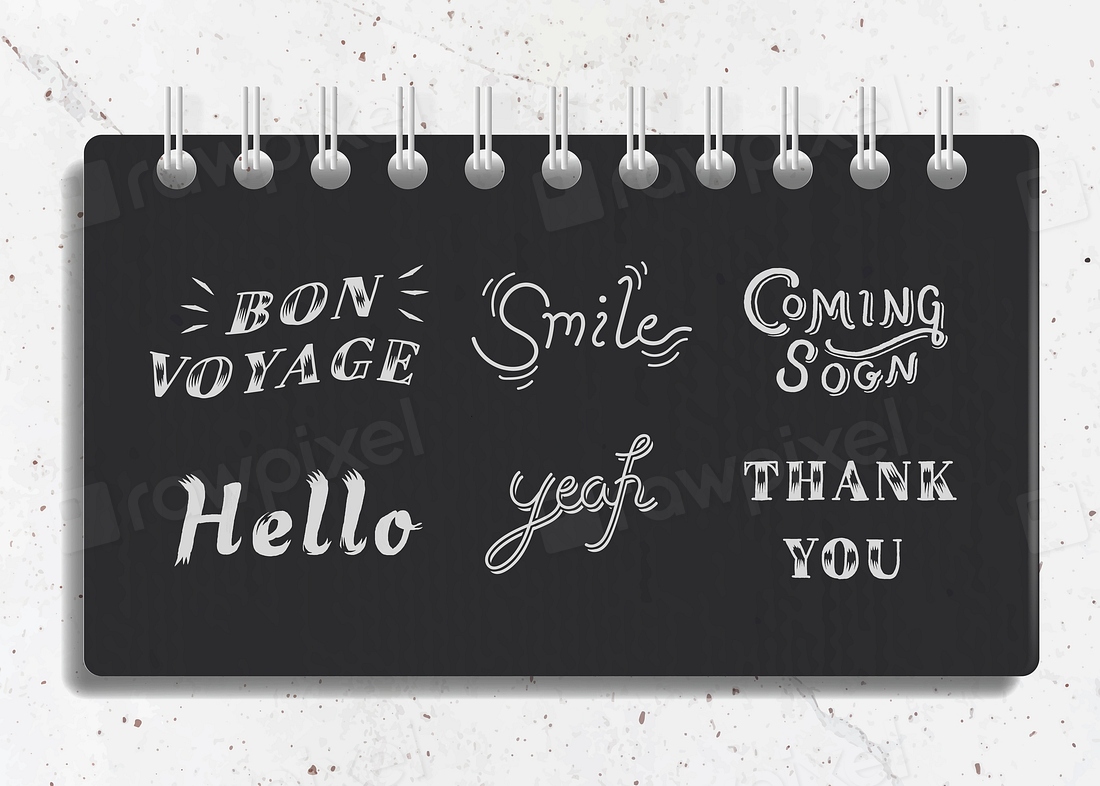 Words set black paper vector | Premium Vector - rawpixel