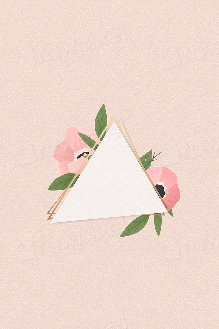 Pink triangle frame design vector | Premium Vector - rawpixel