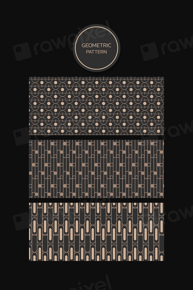 Seamless geometric pattern vector set | Premium Vector - rawpixel