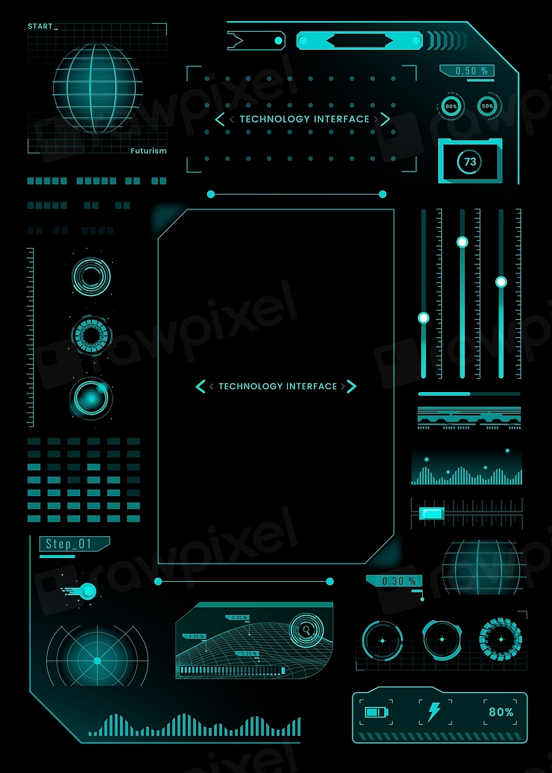 Technology interface template design elements | Premium Vector - rawpixel