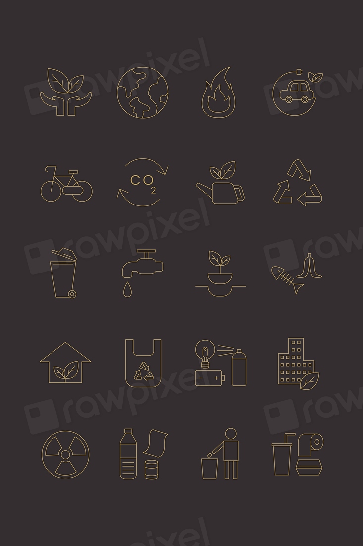 Environment icon design elements vector | Premium Vector - rawpixel