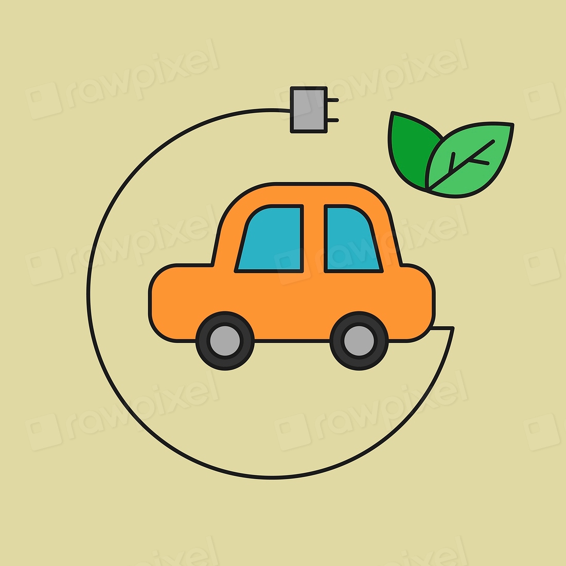 EV car environment icon design | Premium Vector - rawpixel