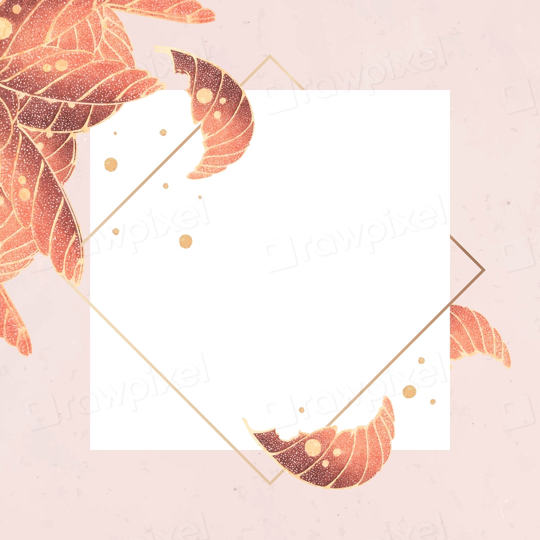 Rhombus gold square frame vintage | Premium Vector - rawpixel