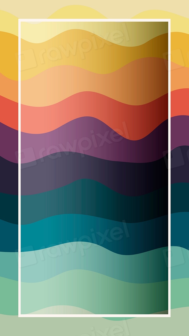 White frame colorful wave pattern | Premium Vector - rawpixel