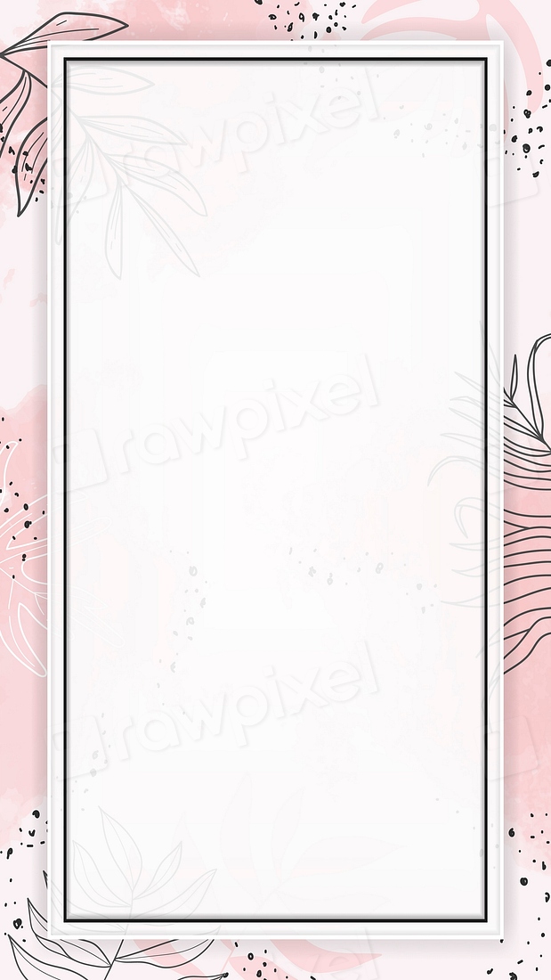 Pink rectangle watercolor frame mobile | Premium Vector - rawpixel