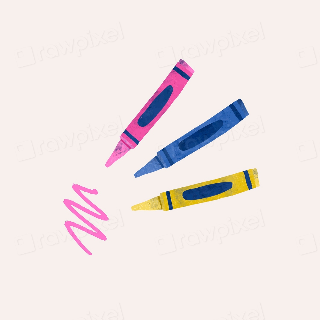Pink scribbled crayon colorful crayons | Premium Vector - rawpixel