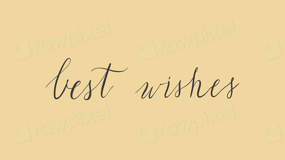 Handwritten style best wishes typography | Premium Vector - rawpixel