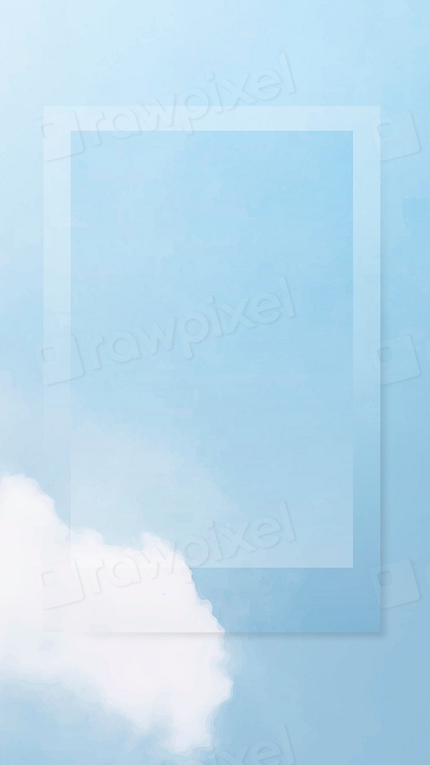 Blue sky clouds frame design | Premium Vector - rawpixel