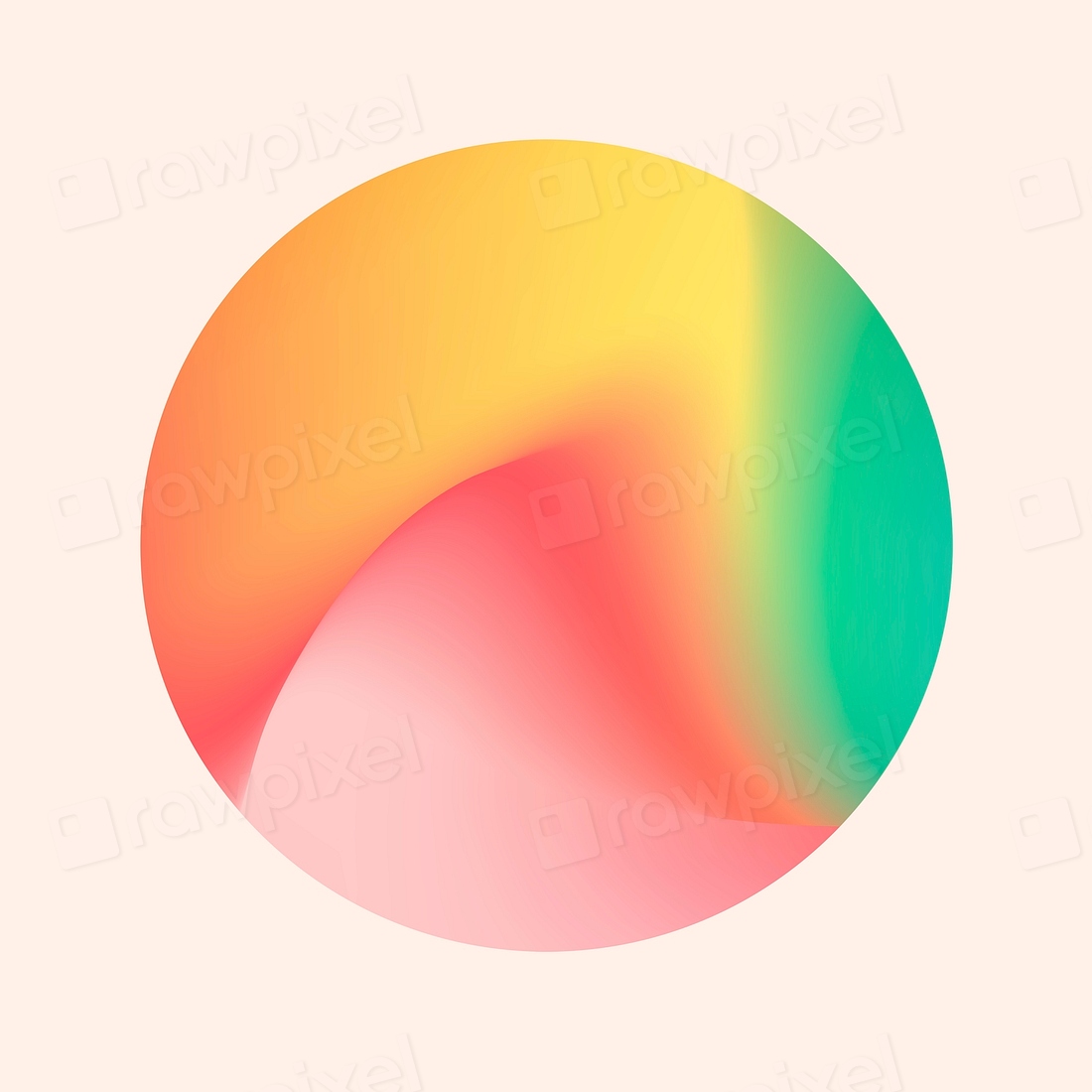 Colorful round gradient element | Premium PSD - rawpixel