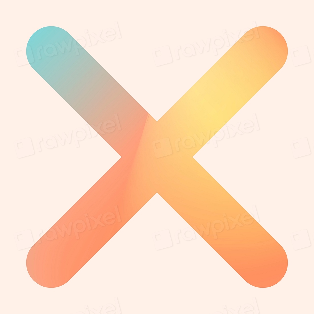 Colorful x mark gradient element | Premium Vector - rawpixel