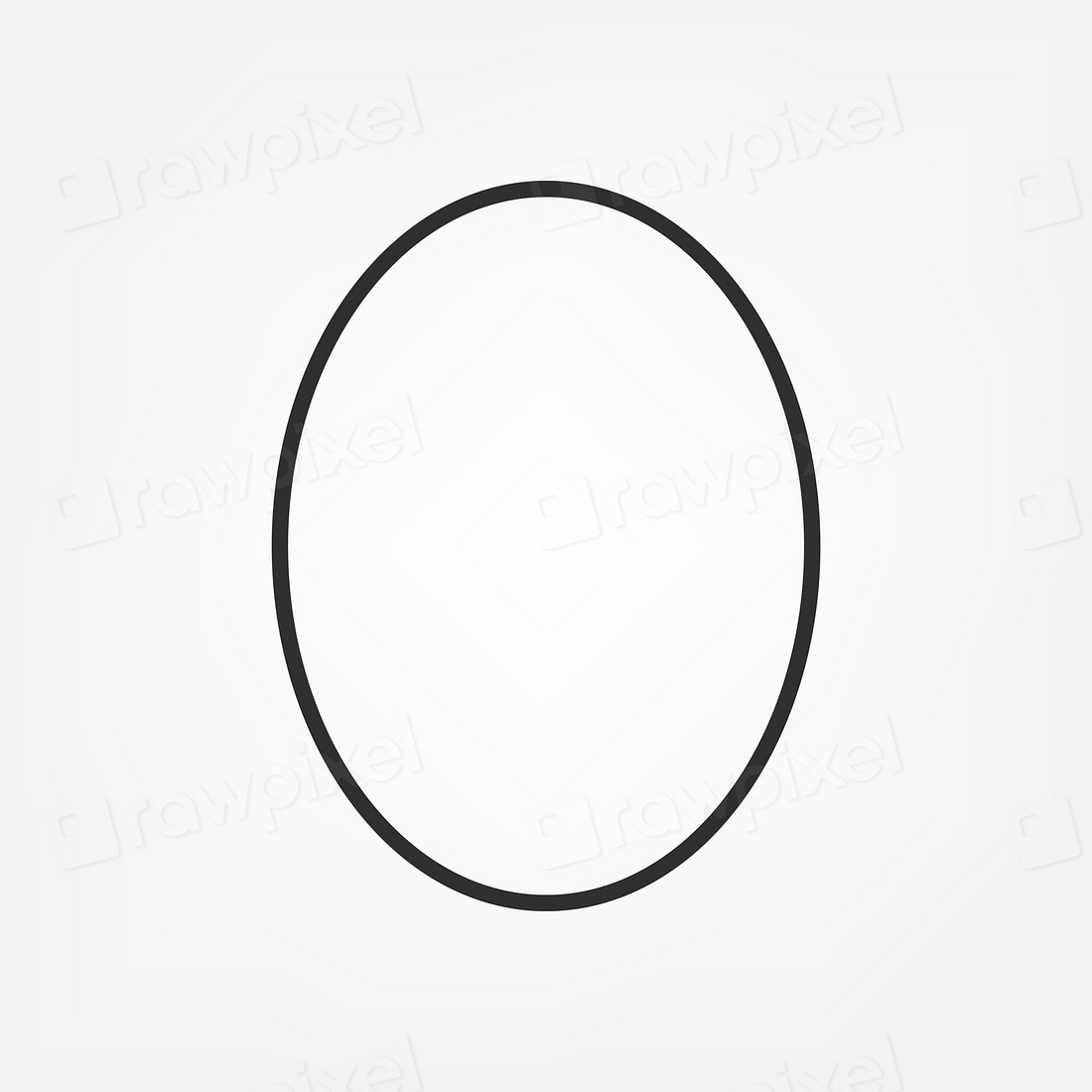Stroke oval geometric shape vector | Premium Vector - rawpixel
