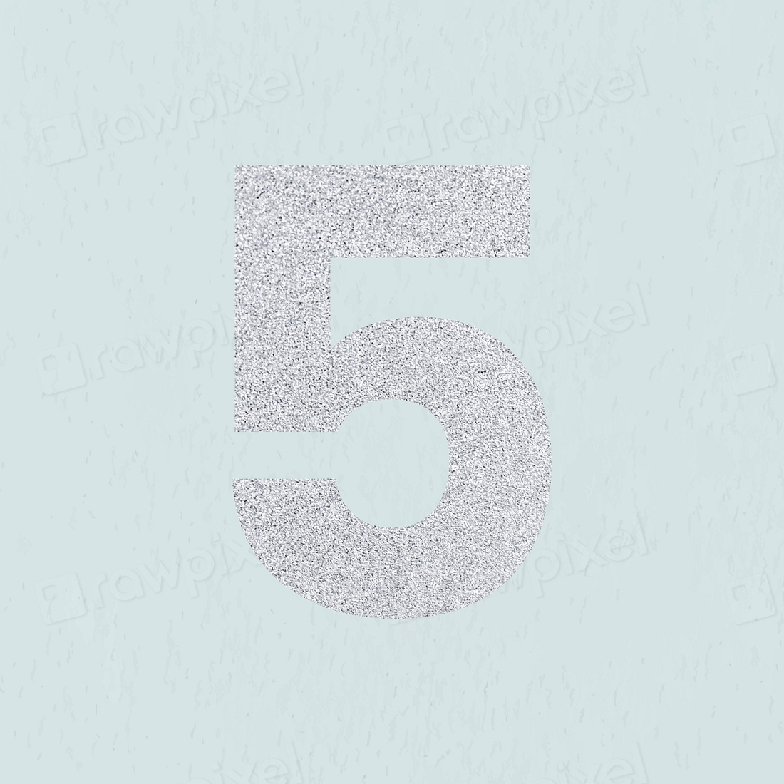 Glitter metallic number 5 typography | Premium Vector - rawpixel