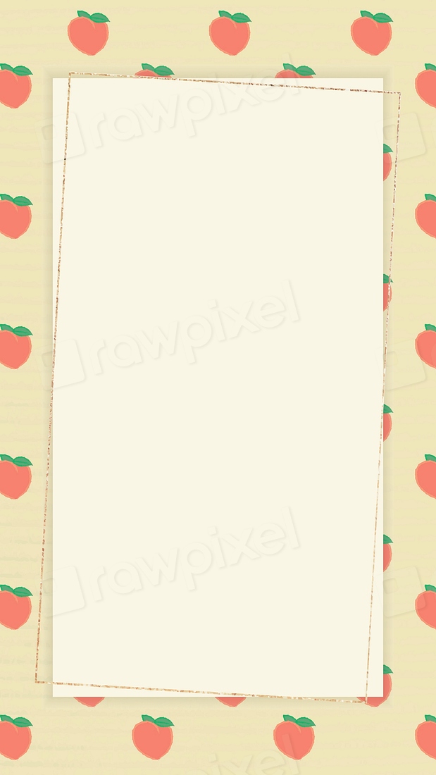 Gold frame hand drawn peach | Premium Vector - rawpixel