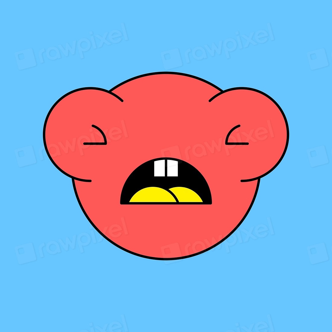 Funky red goldfish emoji sticker | Premium PSD - rawpixel