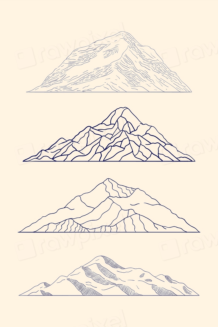 Mountain shapes for logo vector | Premium Vector - rawpixel
