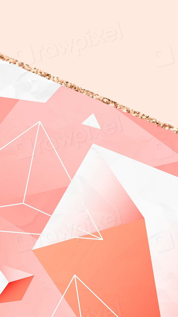 Pink geometrical patterned mobile wallpaper | Free Vector - rawpixel