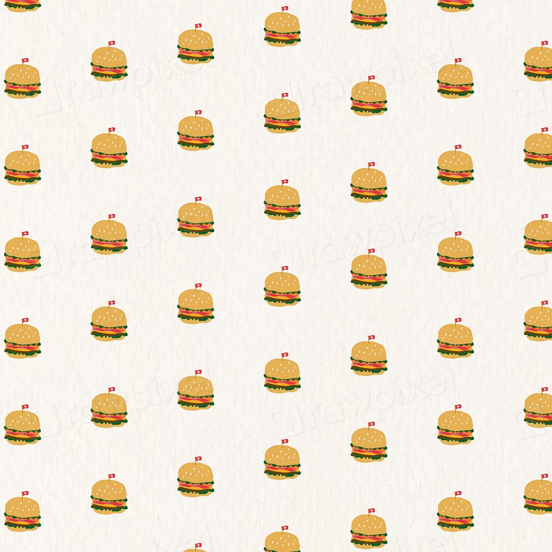Cute hand drawn burger pattern | Free Photo - rawpixel