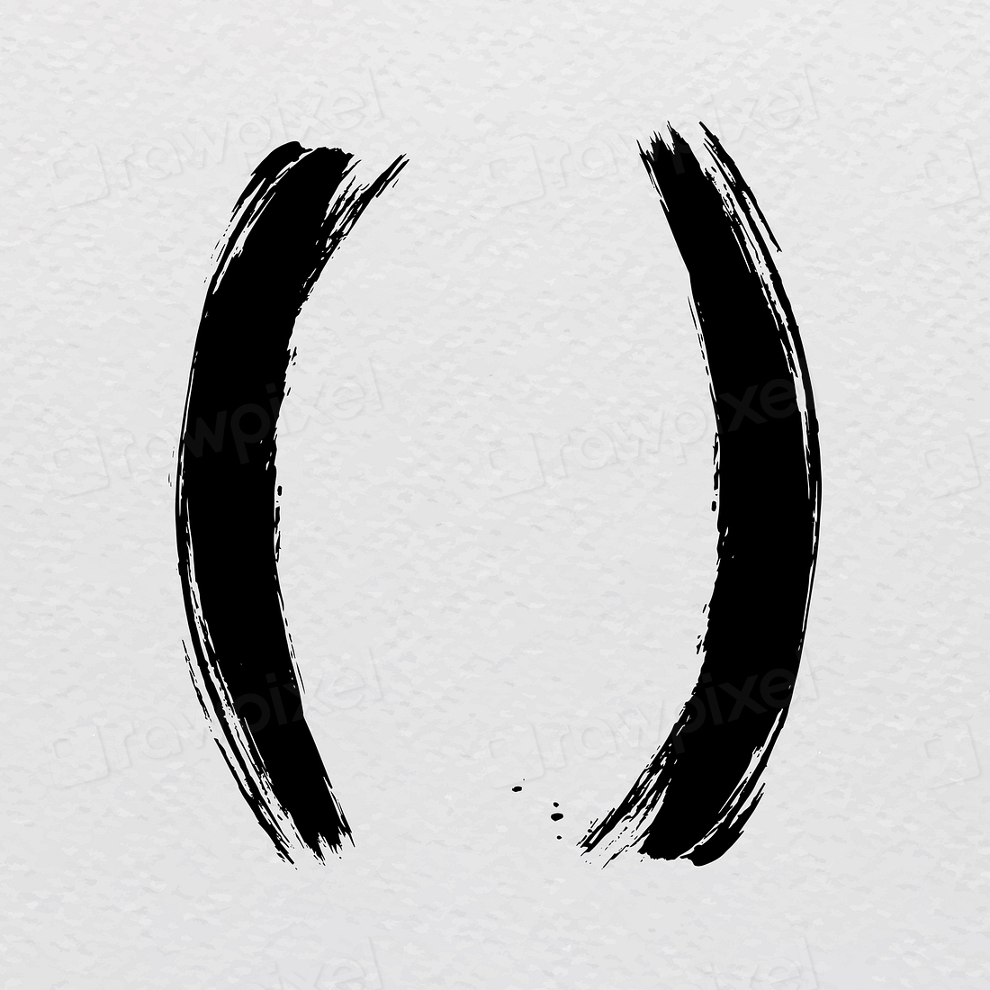 Parentheses symbol dry brush stroke | Premium Vector - rawpixel