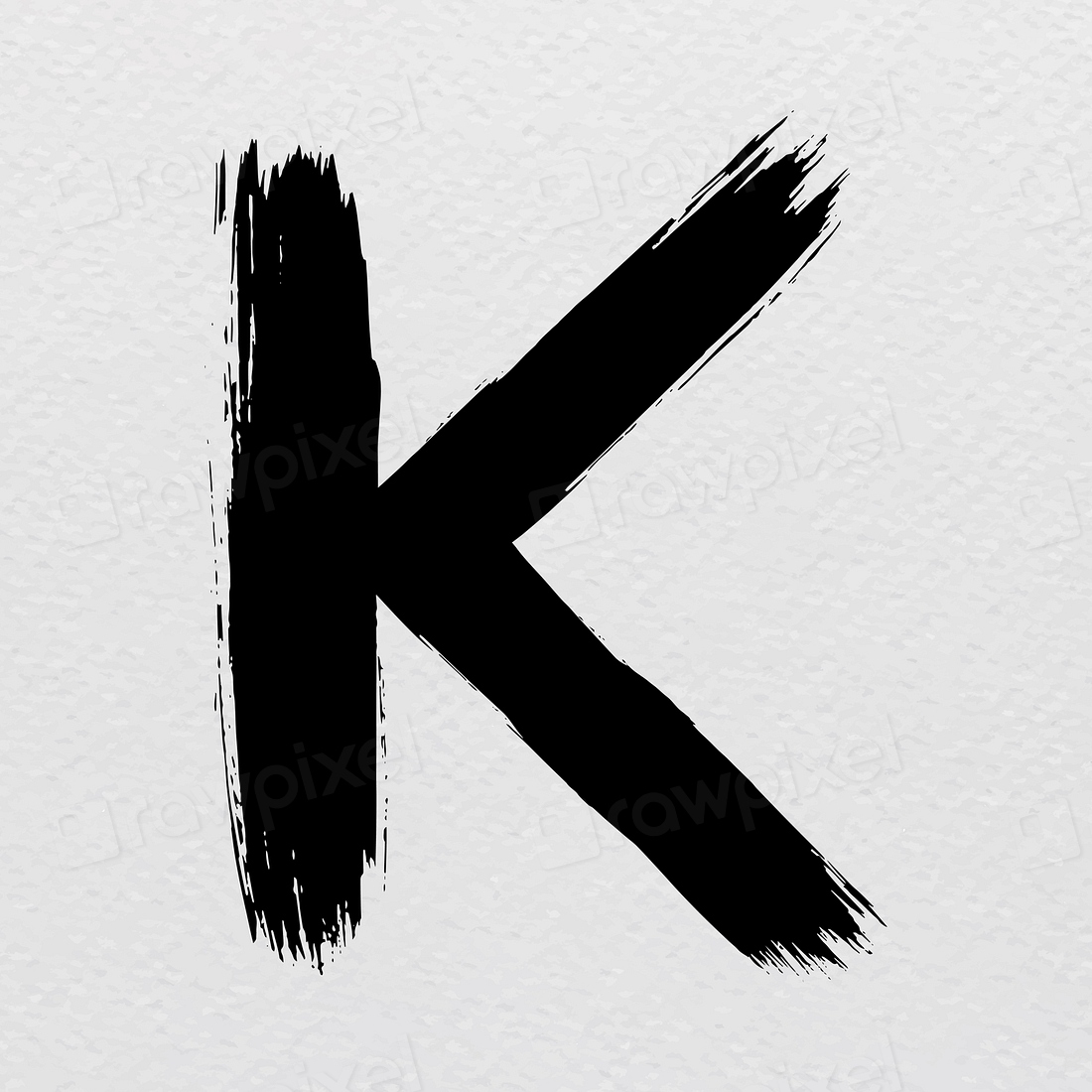 Letter K grunge brush stroke | Premium Vector - rawpixel